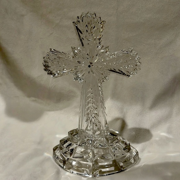 Lenox | Accents | Lenox Crystal Standing Cross Blue Center Stone | Poshmark